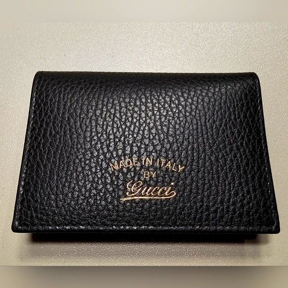 GUCCI New Bifold Swing Pass Card Case Black